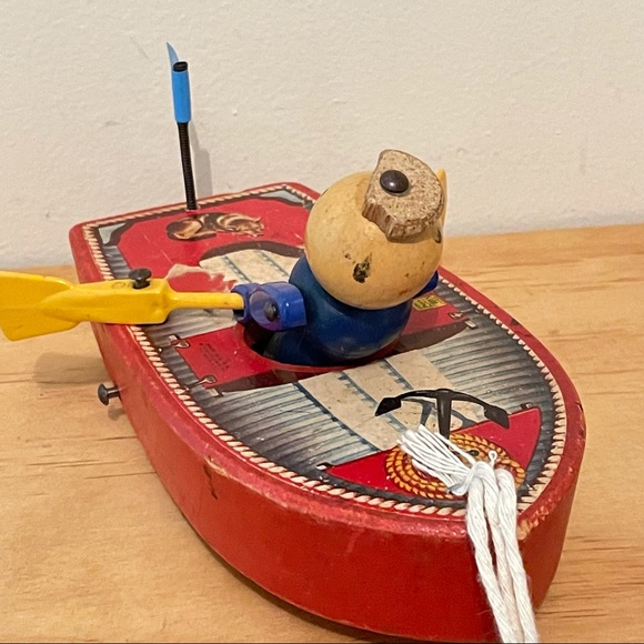 Fisher-Price | Toys | Vintage Antique 94s Fisher Price Row Boat Pull ...